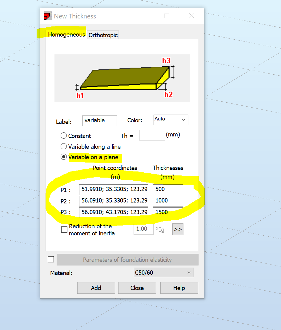 Th1, Th2, and Th3 not presented in Panels table for orthotropic panels in Robot Structural Analysis