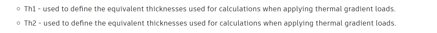 Why two parameters Th1 and Th2 are used when thermal gradient load is ...