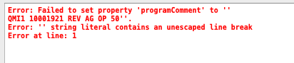 Fusion gives Error: '' string literal contains an unescaped line break while posting the NC code