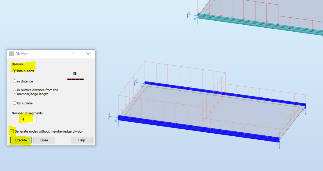 Different internal forces in members loaded from cladding and members with equivalent linear ...