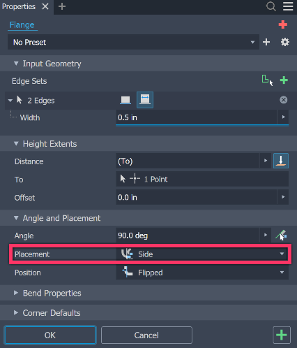 'Flange creation failed' when trying to add a flange to a contour roll in Inventor