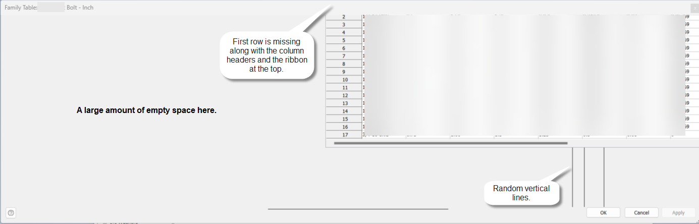 The content center editor manager dialog is not displayed correctly in Inventor