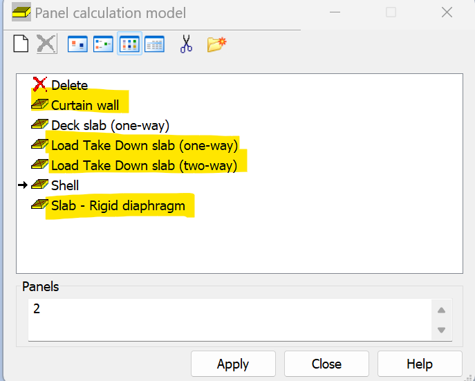 How to define slab which is not meshed in Robot Structural Analysis