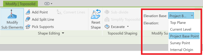 Converting elevation values of Toposolid points in Revit