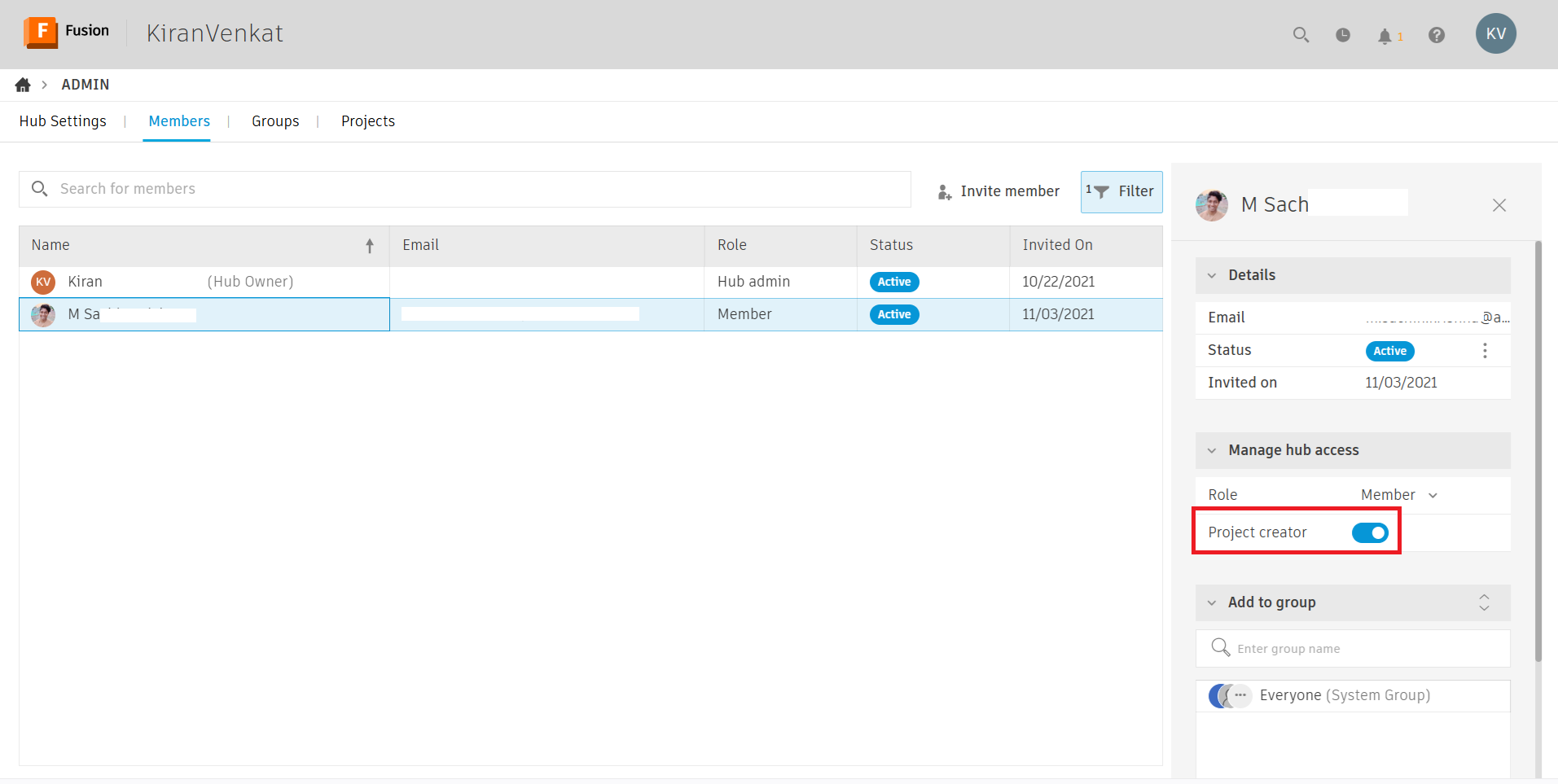 Unable to create or save a new project in Fusion