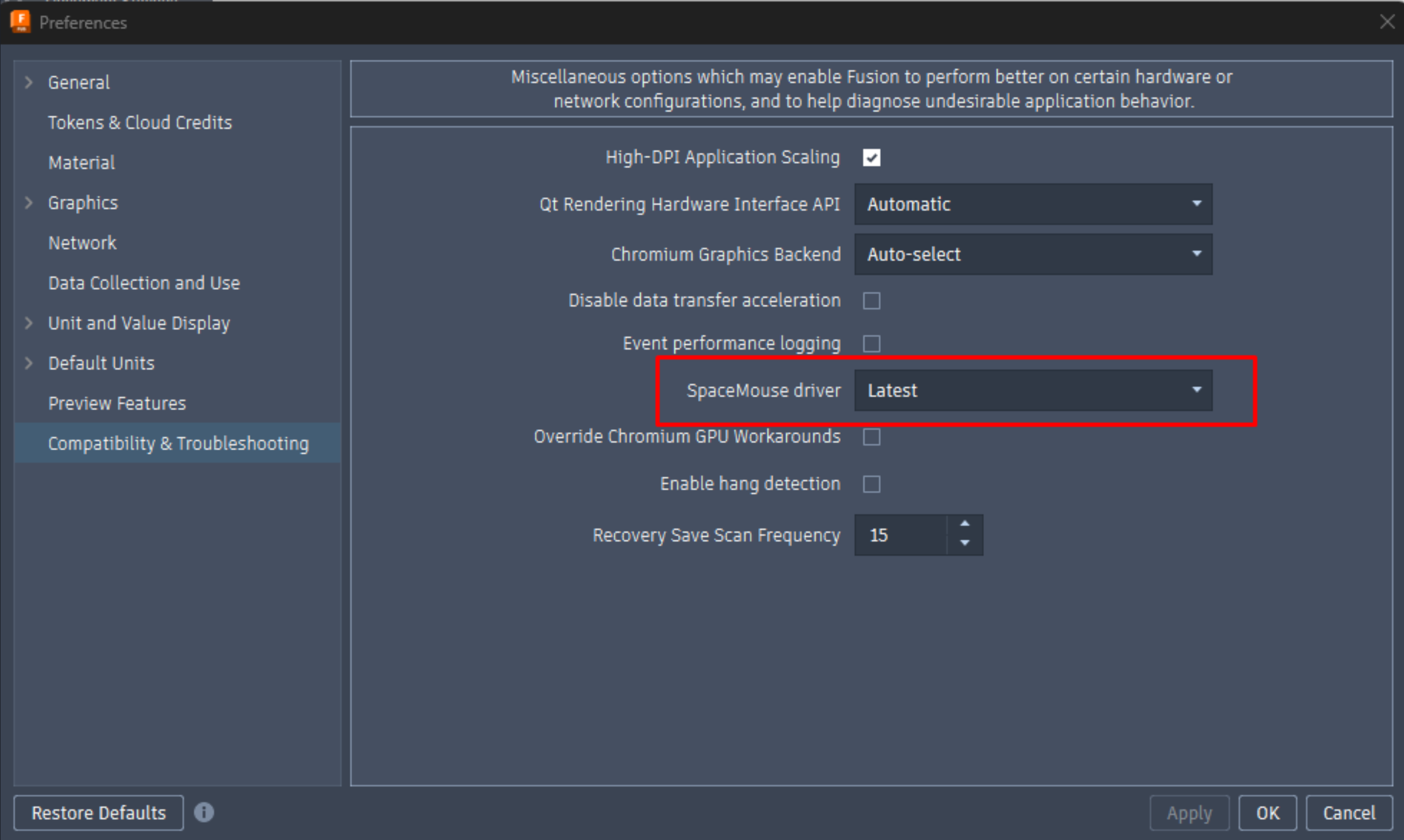 3Dconnexion SpaceMouse doesn't orbit, pan, zoom, not working correctly ...