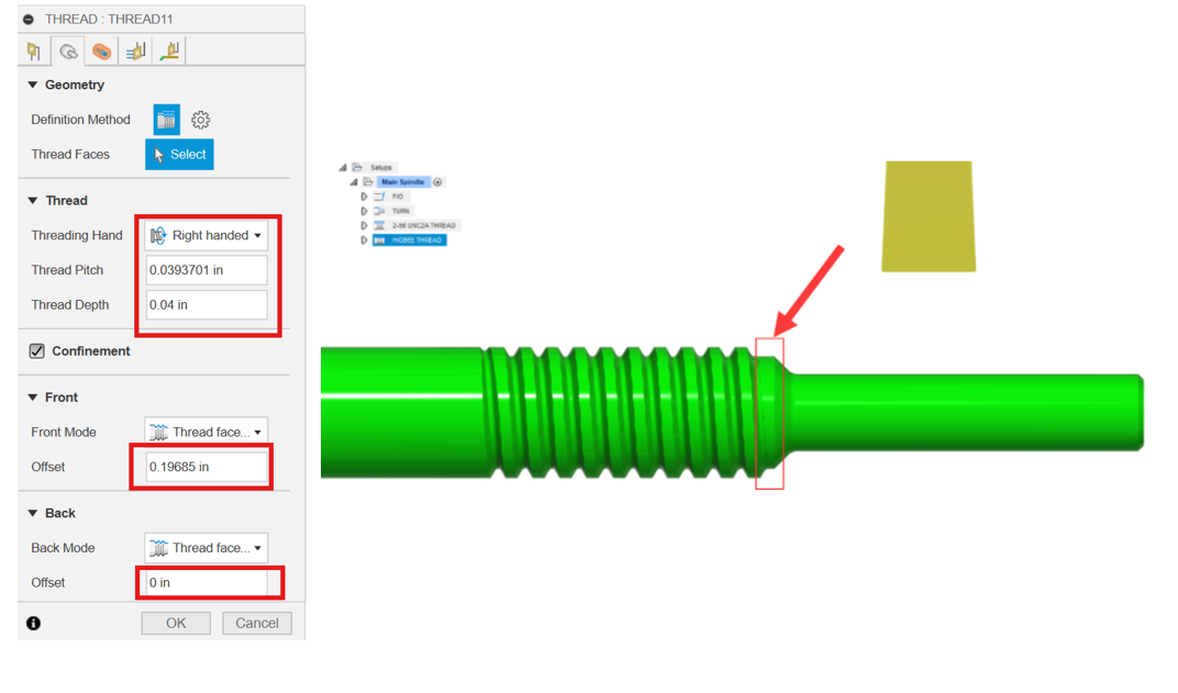 Programming Higbee/Blunt Start threading operations in Fusion