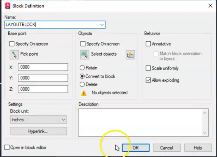 How to map the AutoCAD active layout name to Vault property