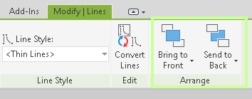 Arrange Ribbon Panel consisting Bring to Front and Send to Back ...