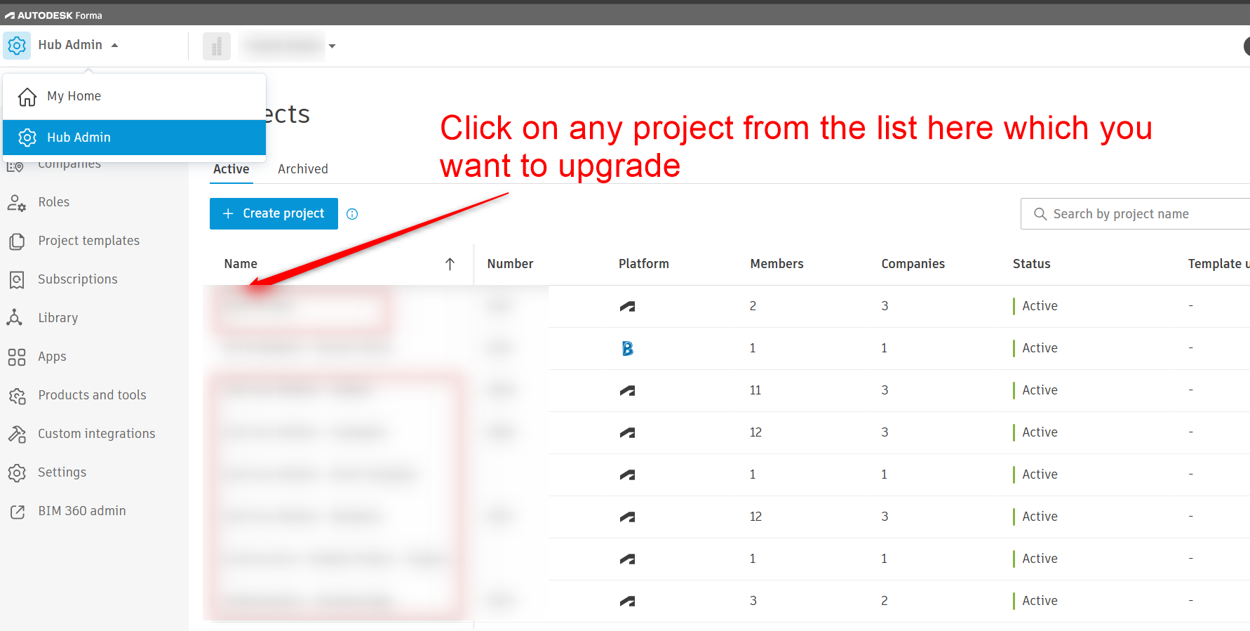 How to upgrade all Revit cloud models in an Autodesk Forma project