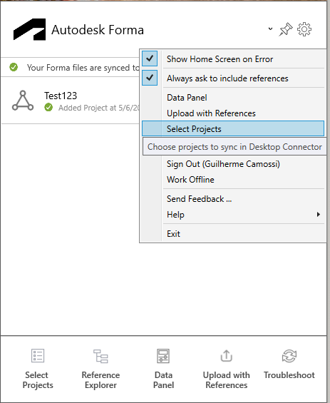 How to access Autodesk Forma Data Management using Desktop Connector?