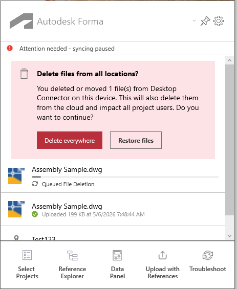 DWG files in Autodesk Forma Autodesk Forma Data Management are not ...