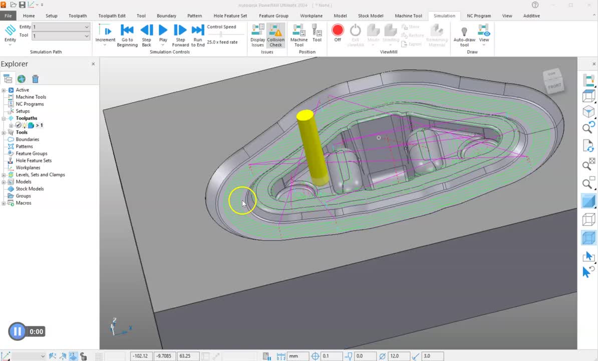 The raster flat finishing toolpath does not cover the completely flat ...