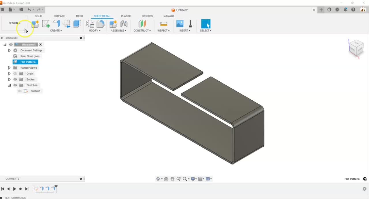 How to hide bend/extent lines when exporting flat pattern as DXF in Fusion