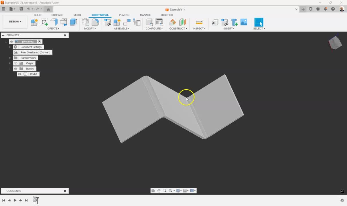 How to convert a solid Body to sheet metal body and make a flat pattern ...